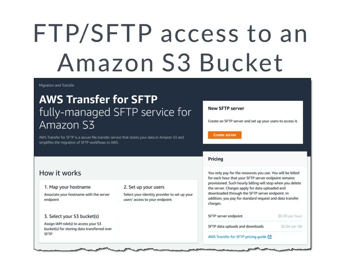 Guide to FTP/SFTP access to an Amazon S3 Bucket