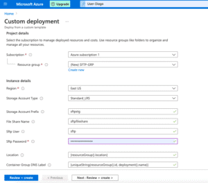 Deploy a Secure FTP (SFTP) Service on Azure - Step-by-Step Guide